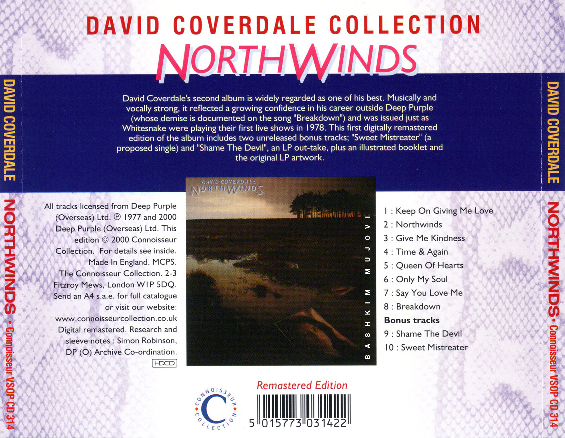David Coverdale NorthWinds : Back | CD Covers | Cover Century | Over 1. ...